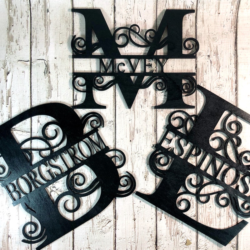 Last Name Monogram - Etsy
