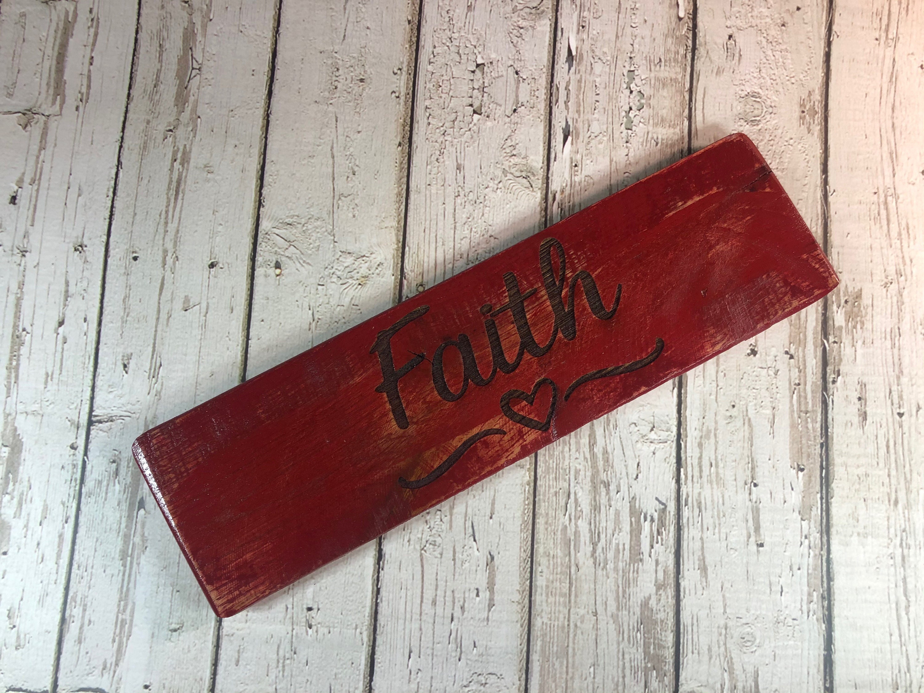 Faith, Family, Love Rustic Sign, Farmhouse Style Signs, Faith Family ...