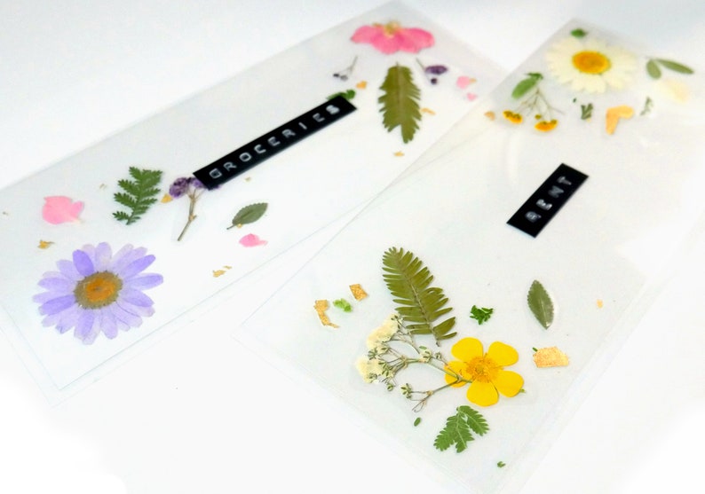 Clear Cash Envelope With Pressed Flowers Custom Cash - Etsy