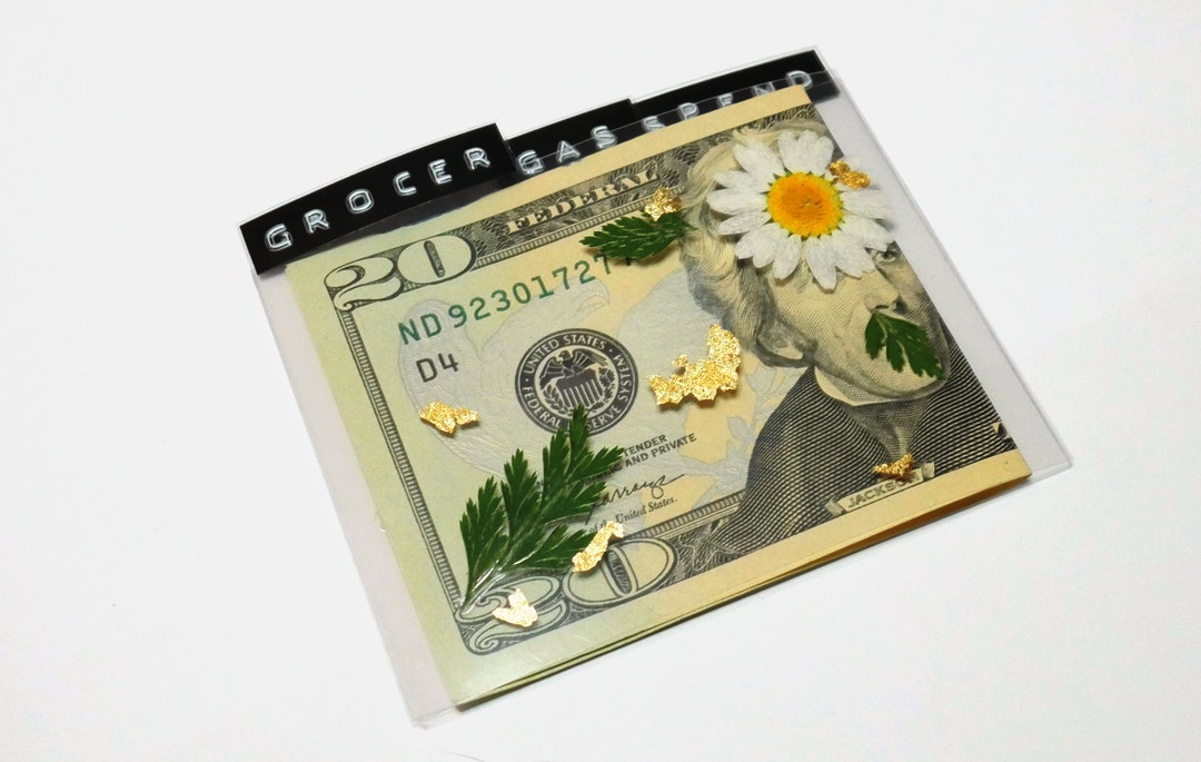 MINI Clear Cash Dividers With Pressed Flowers | Custom Cash Dividers ...