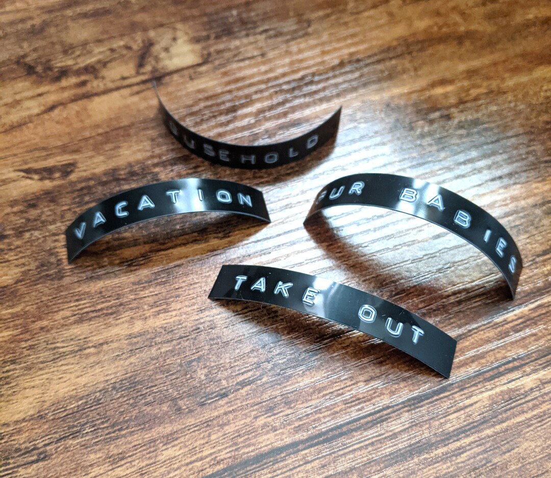 Custom Typewriter Style Embossed Labels | Minimal Label | Jar, Spice or ...