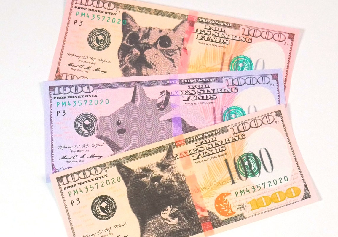 Printable 1000 Dollar Bill Prop 1000 Dollar Bill 1000 - Etsy