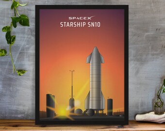 Spacex Starship Poster - Etsy