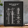Spacex Falcon Heavy Blueprint Poster falcon Heavy Rocket Poster Spacex ...