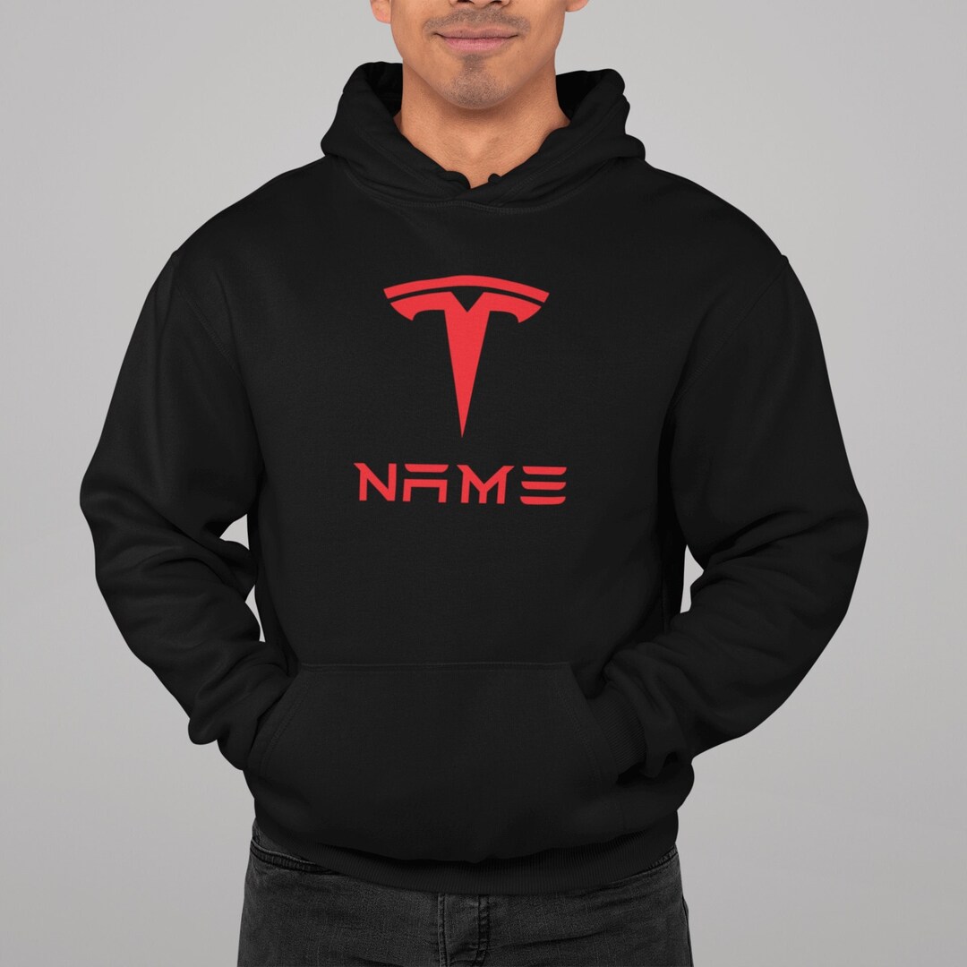 Personalized Tesla Hoodie Tesla Logo T-shirt Gift Customized Tesla ...