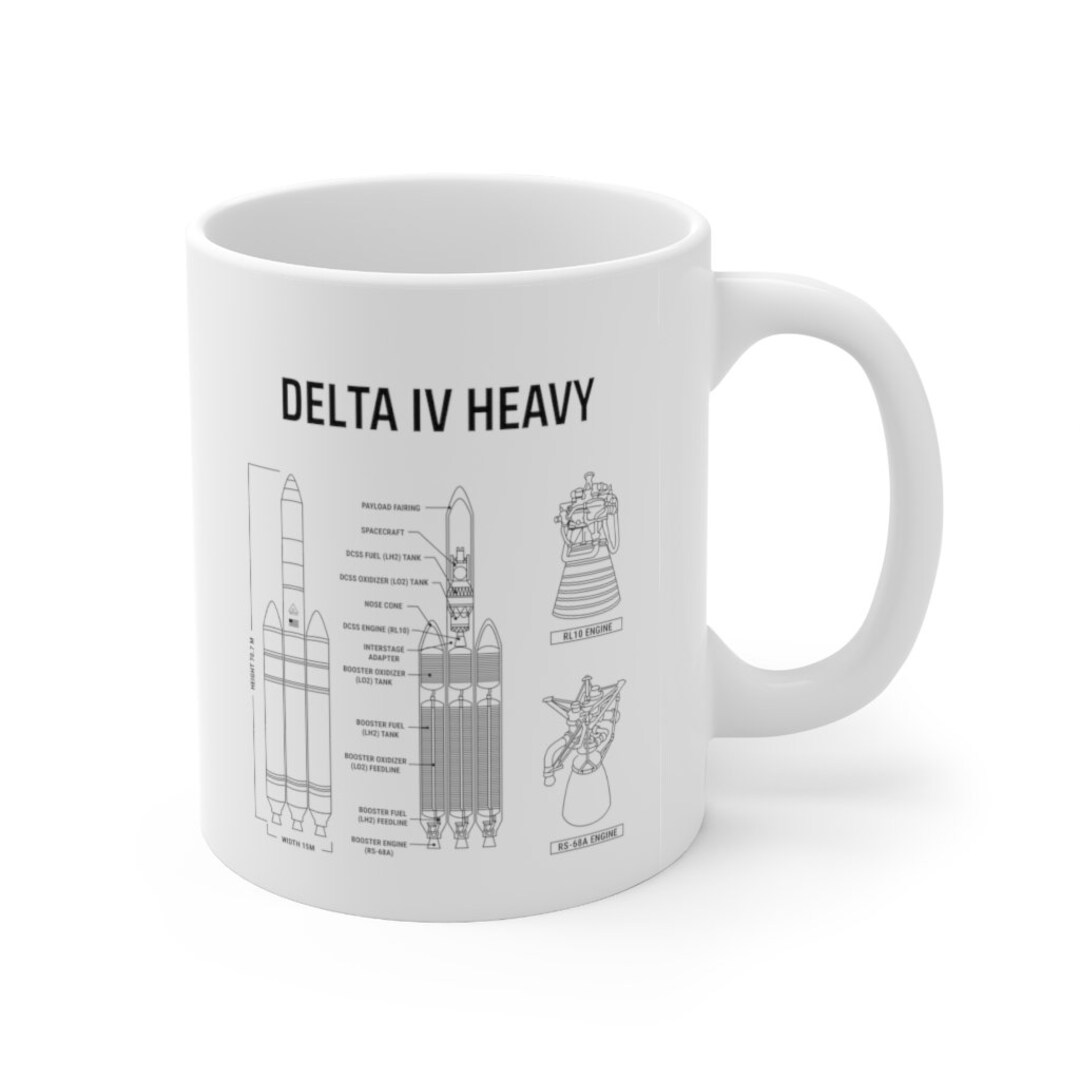Delta IV Mug 11oz Delta IV Heavy Rocket Blueprint Mug - Etsy