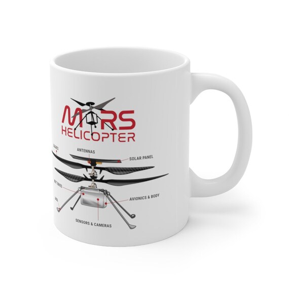 Mars Ingenuity Helicopter Mug NASA Mars 2020 Mission Mug | Etsy