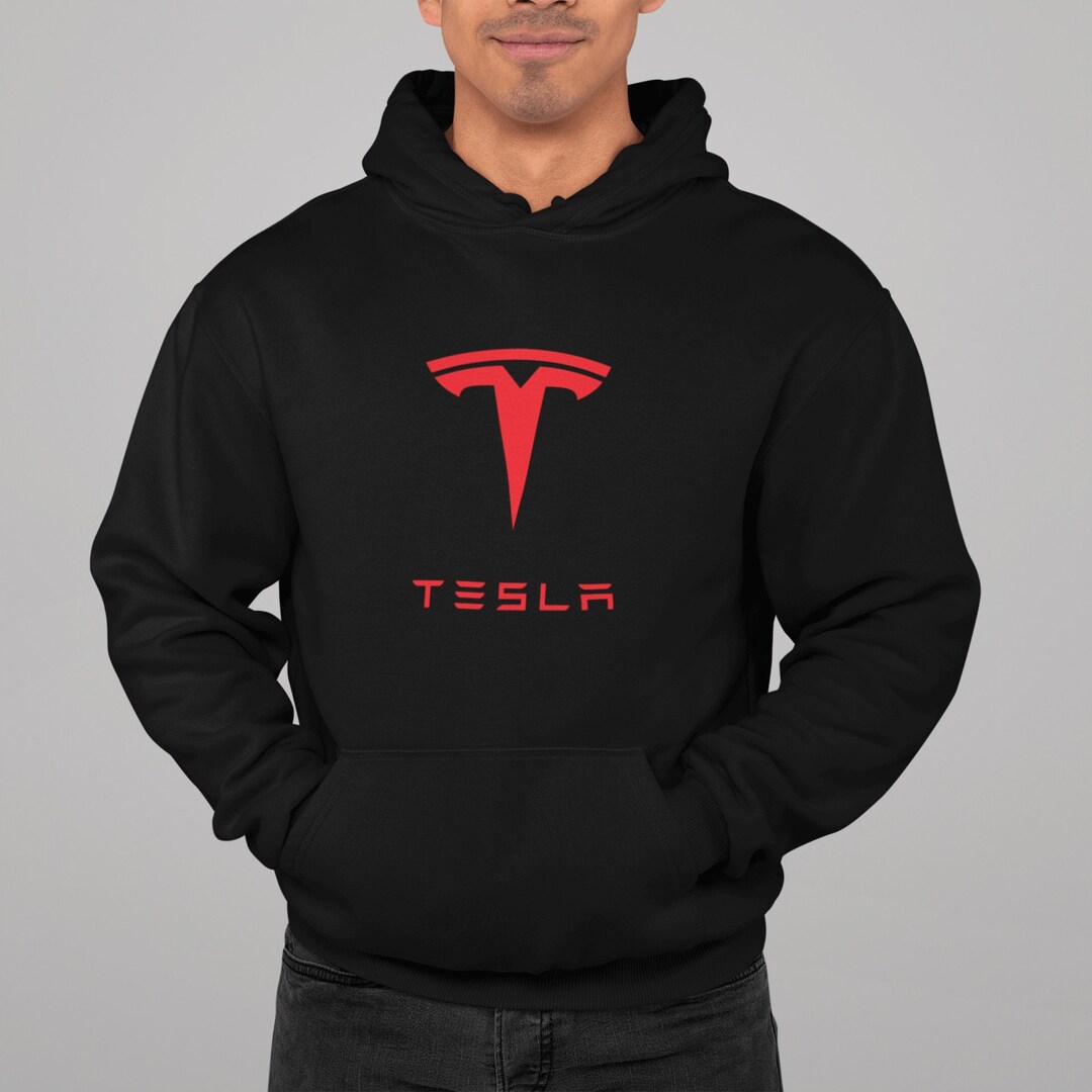 Tesla Hoodie Tesla Logo Hoodie Elon Musk Lover Gift - Etsy