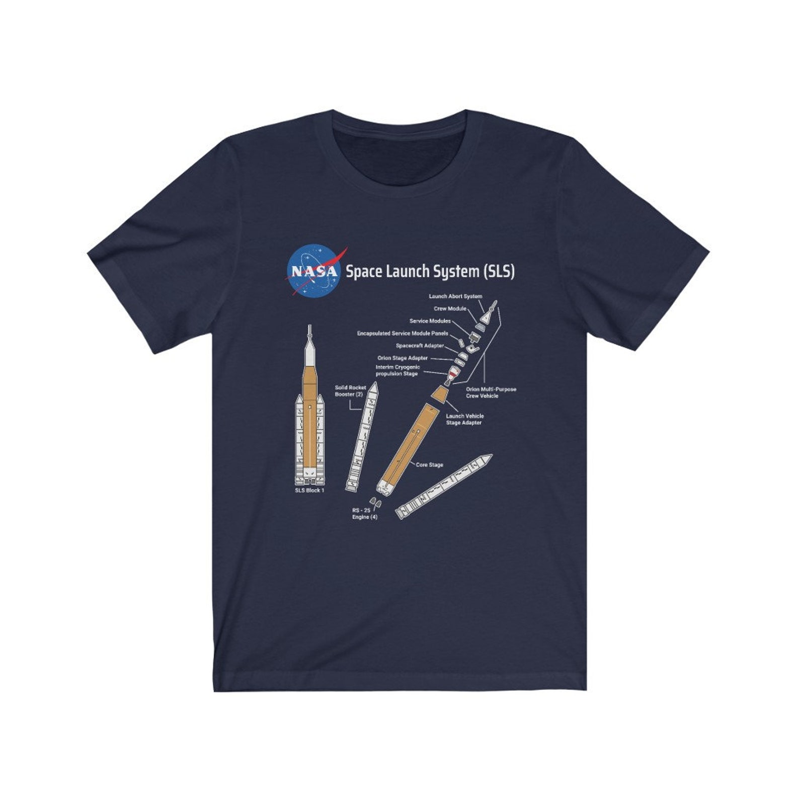 NASA Space Launch System T-shirt Unisex SLS Rocket - Etsy