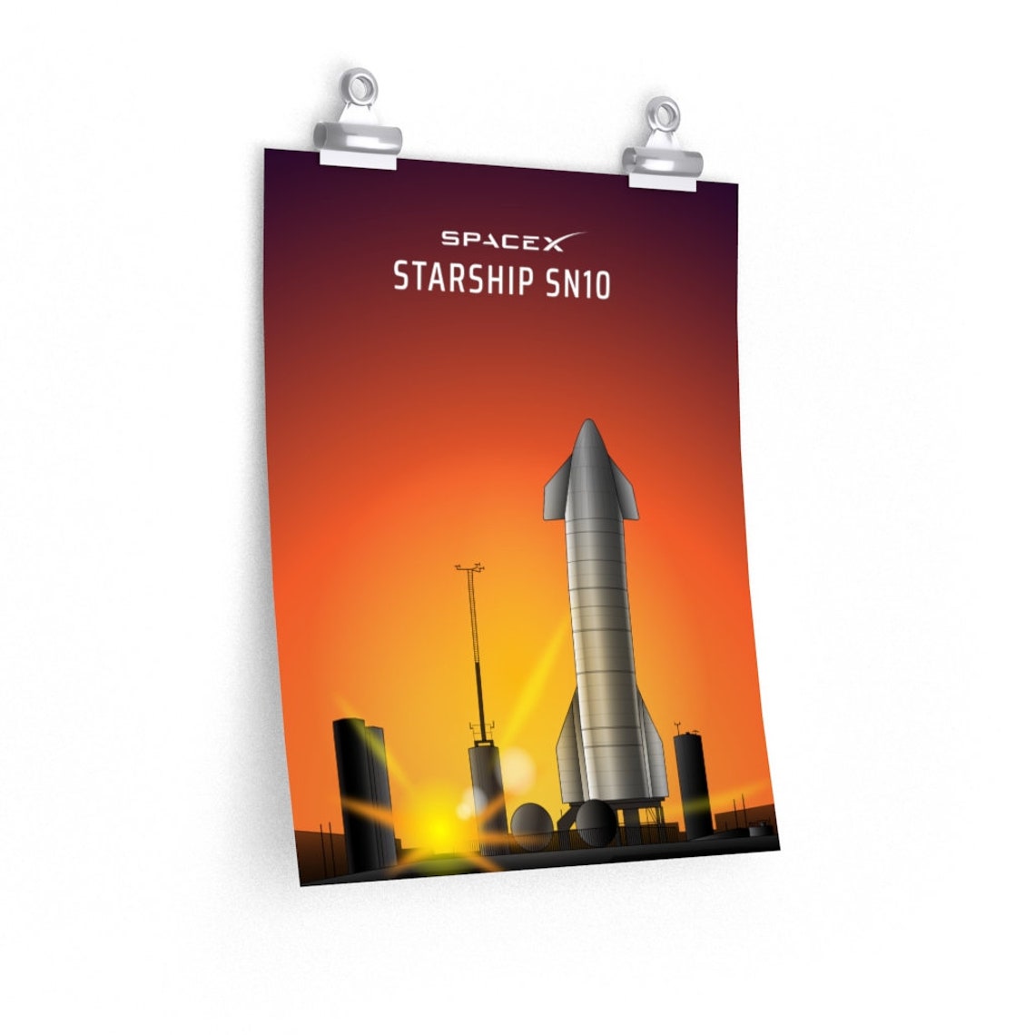 Spacex Starship Poster Starship SN10 Poster Spacex Lover - Etsy