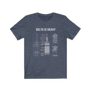 Delta IV Heavy T-shirt Delta IV Heavy Rocket Blueprint Shirt Astronomy ...