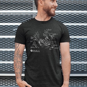 Virgin Galactic T-shirt Virgin Galactic Spaceshiptwo Blueprint Shirt ...