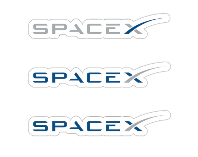 Spacex Logo Stickers | Spacex Kiss-cut Stickers | Elon Musk Fan Gifts ...