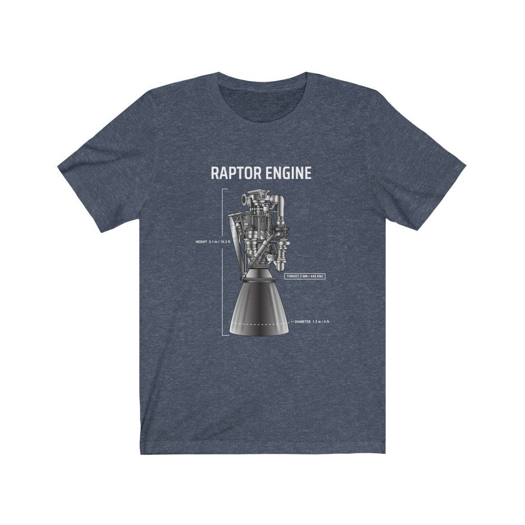 Spacex Raptor Engine Unisex T-shirt Rocket Engine Tee | Etsy
