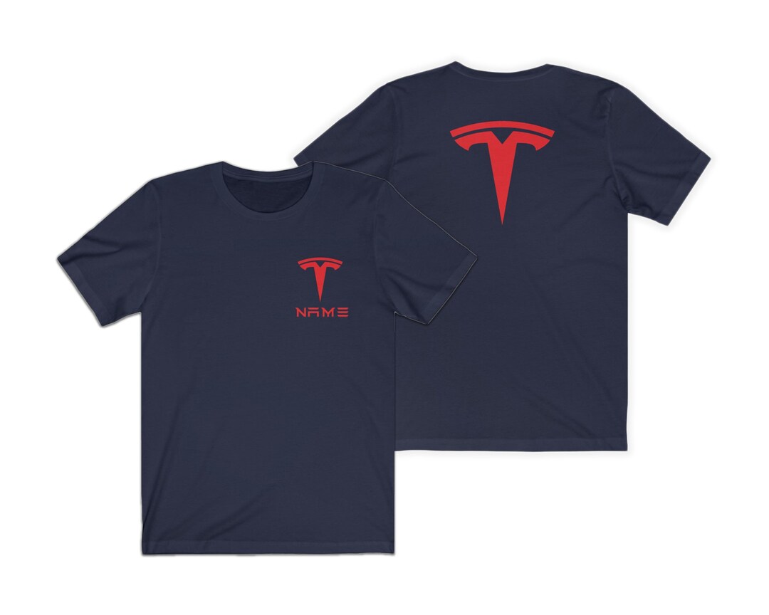 Personalized Tesla T-shirt Unisex Tesla Logo T-shirt Gift Customized ...