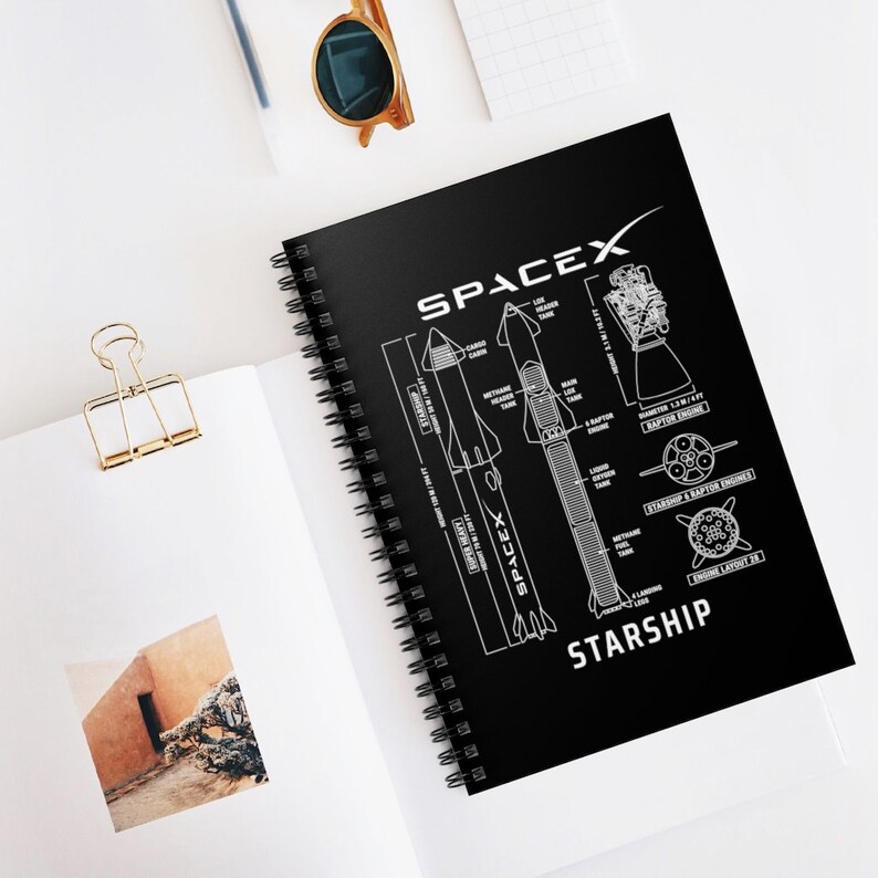 Spacex Starship Spiral Notebook Starship Blueprint Notebook - Etsy