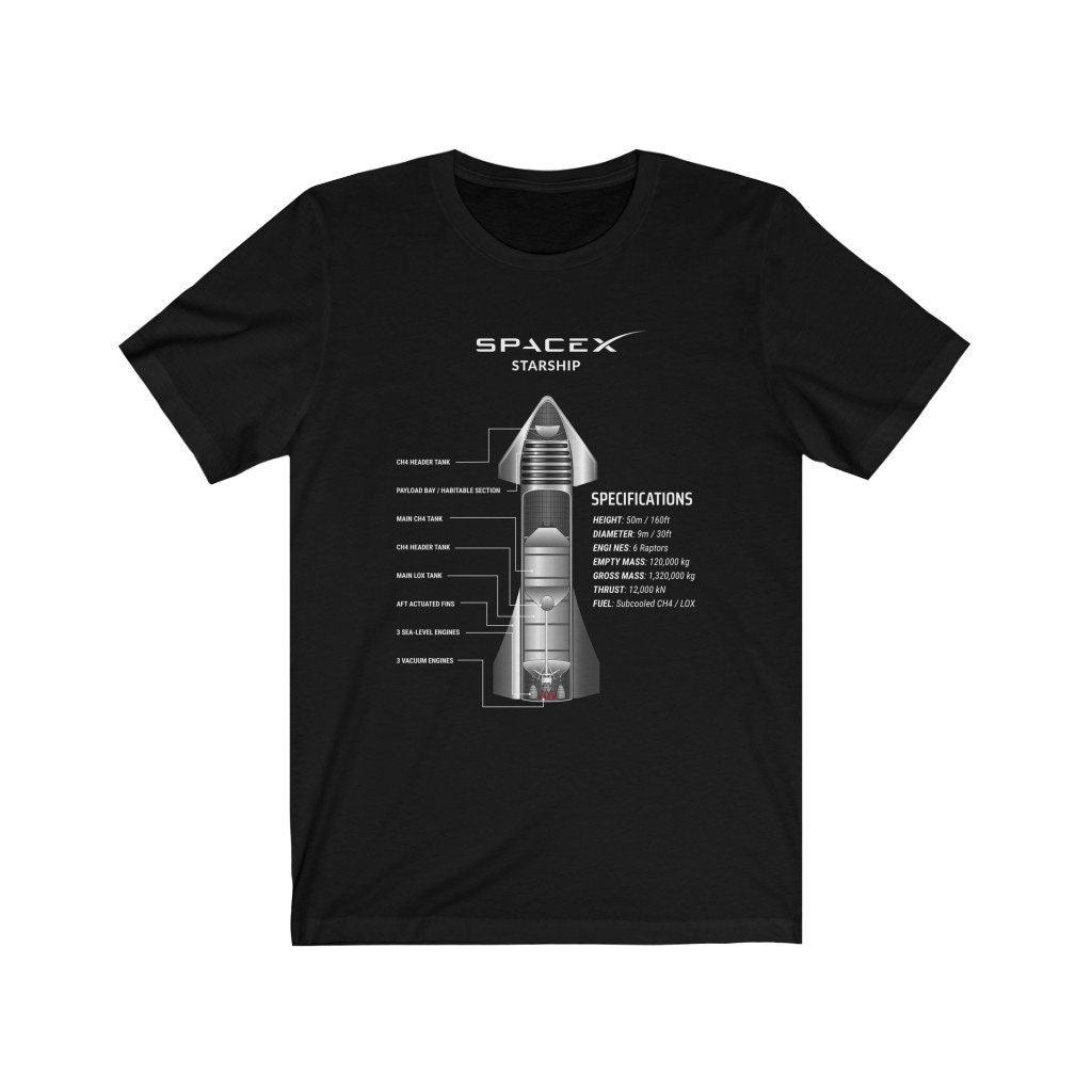 Spacex Starship T-shirt Spacex Rocket Spacex Lover Gift | Etsy