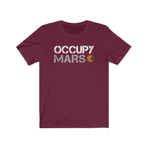 OCCUPY MARS T-shirt Elon Musk Mars Tee Astronomy Lover - Etsy