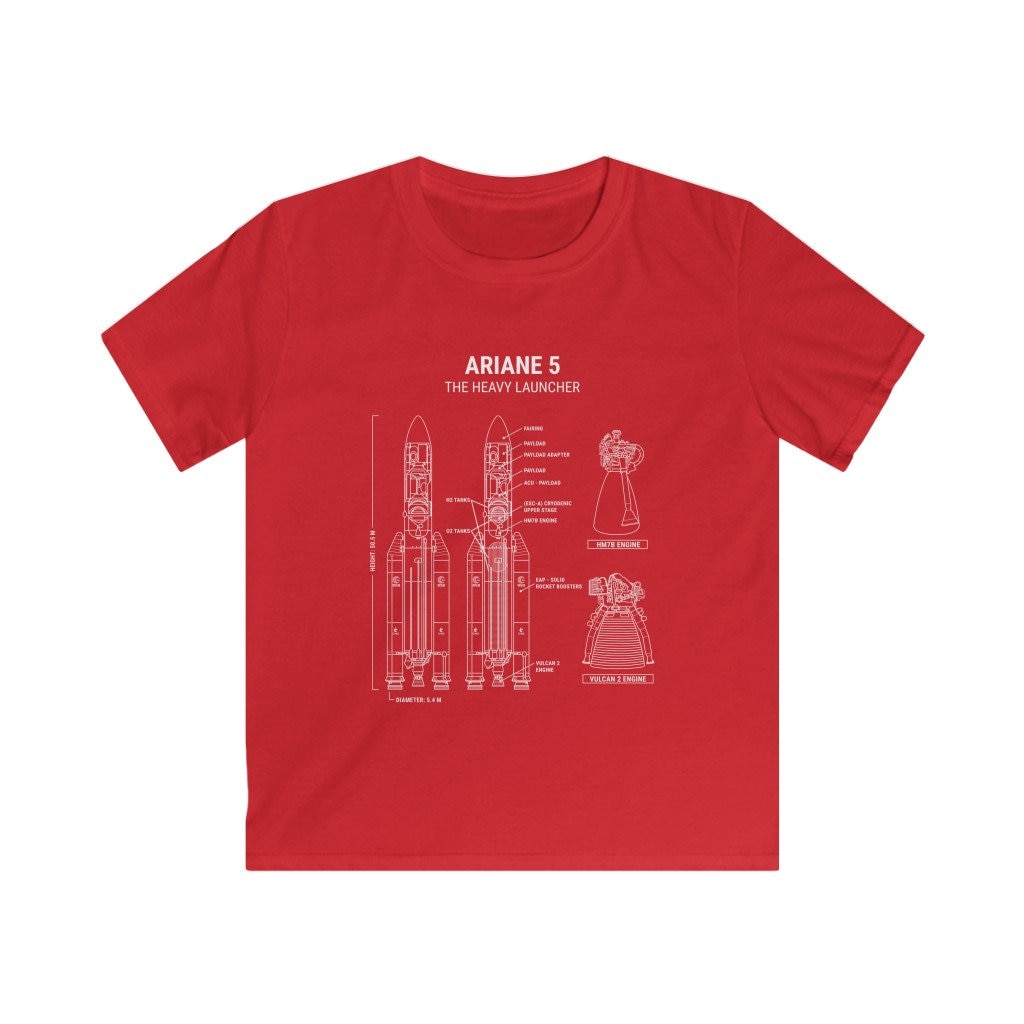 Ariane 5 Blaupause Kinder Tee Ariane 5 Raketen Blaupause - Etsy.de
