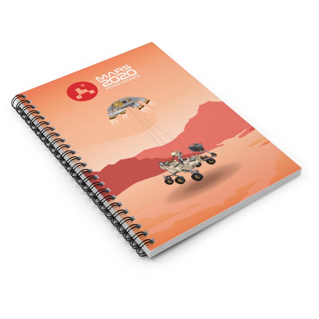 Mars 2020 Notebook Mars Perseverance Rover Spiral Notebook | Etsy