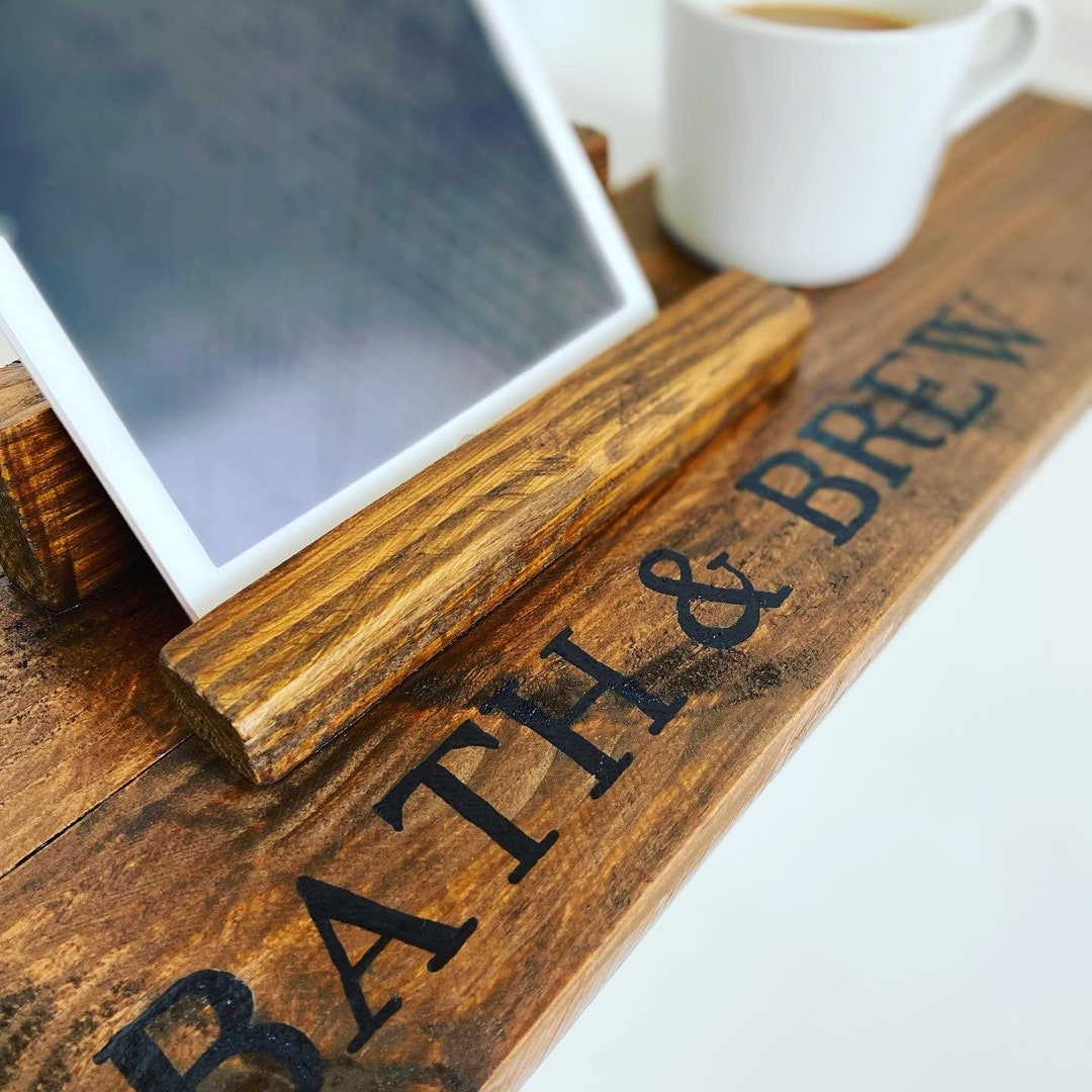 Bath Tray / Bath Caddy / Bath Board / Bath and Brew / - Etsy