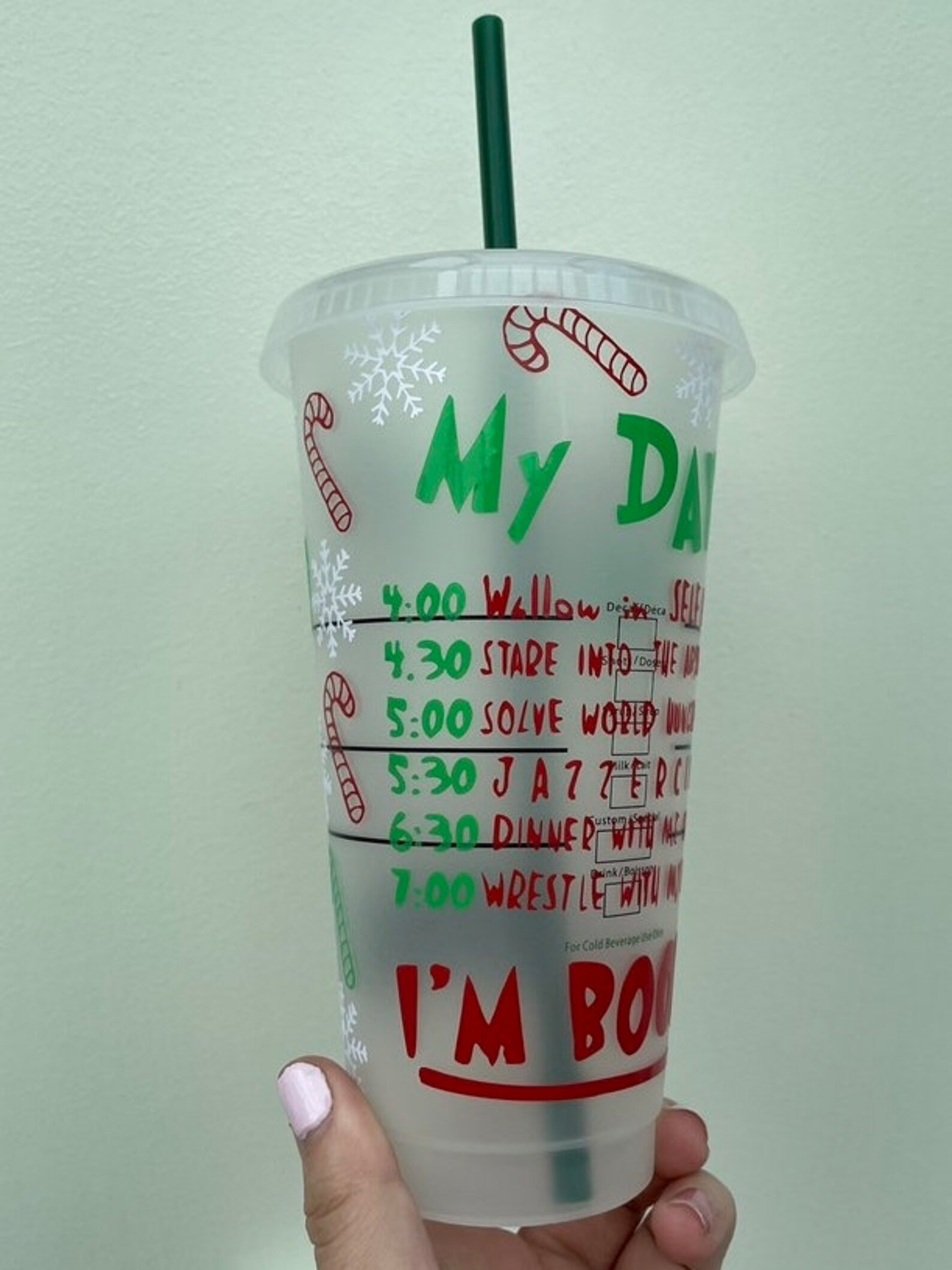 The Grinch Christmas Themed Starbucks Cold Cup - Etsy