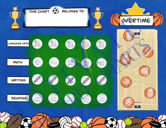 Home School Reward Chart Organizer Homework Tracker - Etsy