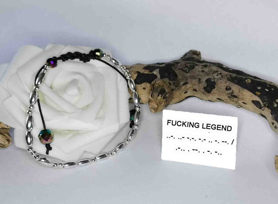 Morse Code Bracelet, Sweary, Custom, Survivor, Jewellery, for Him ...