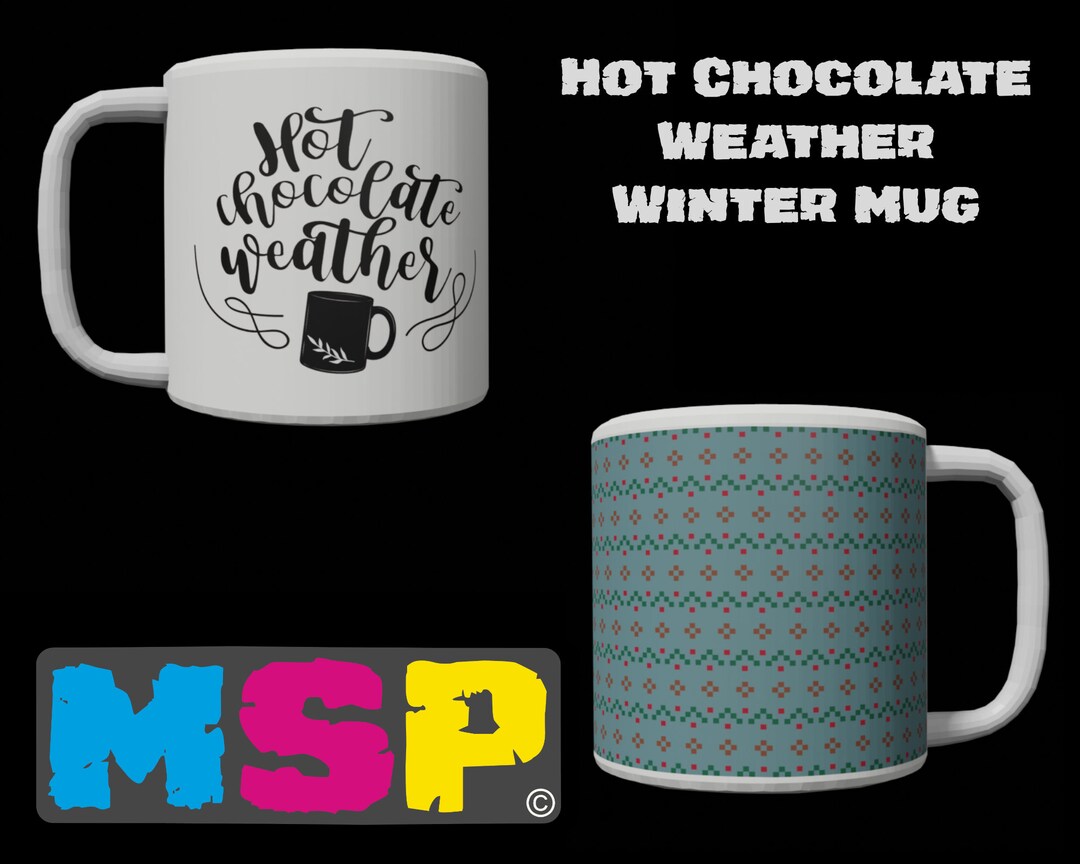 Winter Mug Hot Chocolate Weather Slogan Stocking Filler Gift - Etsy