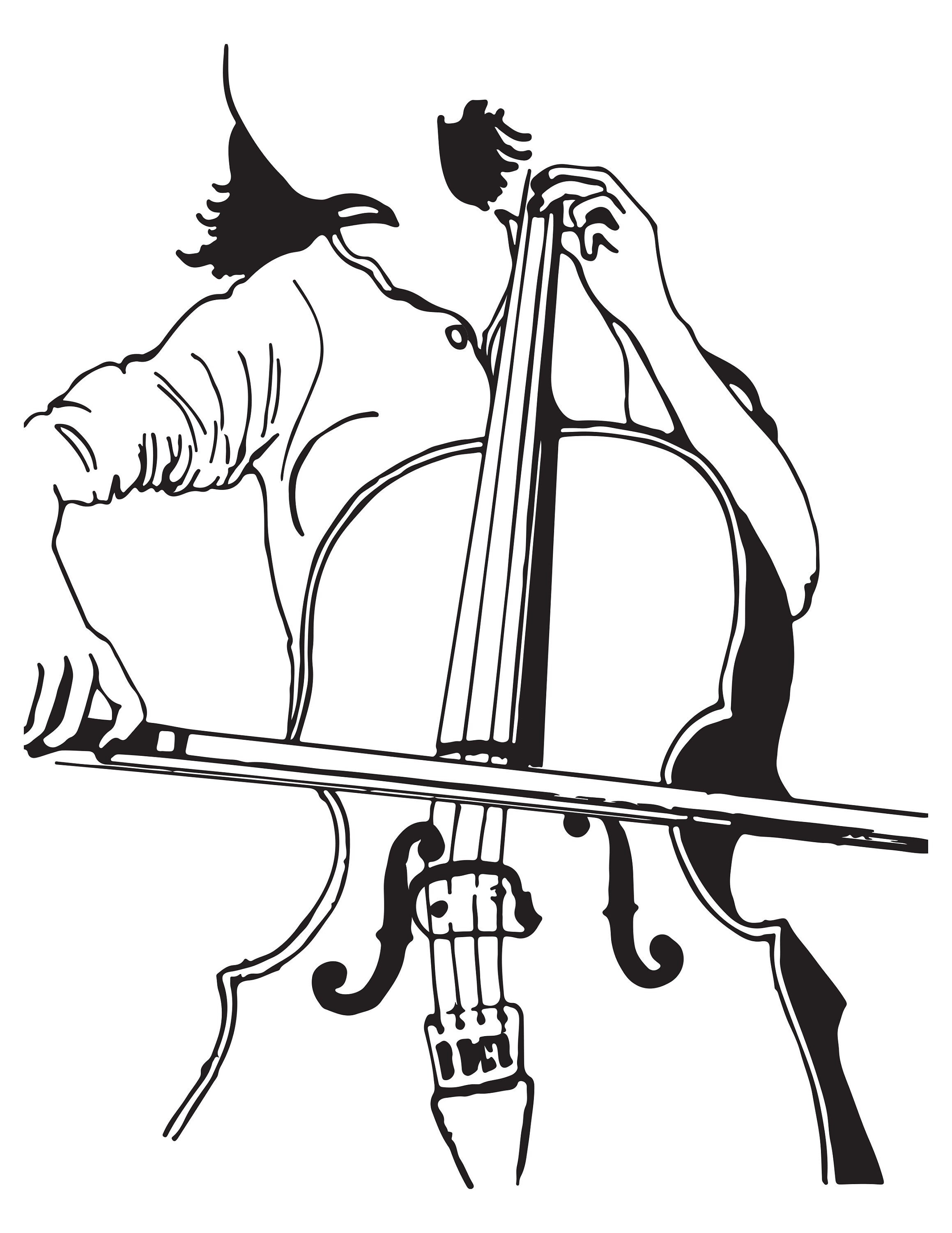 Cello Player Drawing