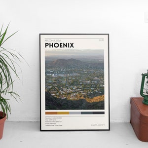Phoenix Arizona Poster / Camelback Mountain / Vintage Travel Poster ...