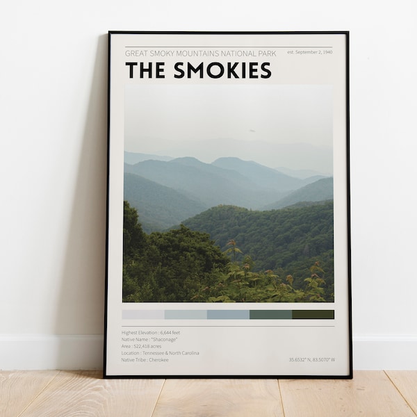 Smoky Mountains Poster - Etsy