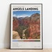 Angels Landing / Zion National Park Poster / Vintage National Park ...