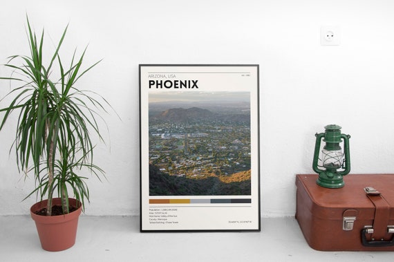 Phoenix Arizona Poster / Camelback Mountain / Vintage Travel - Etsy