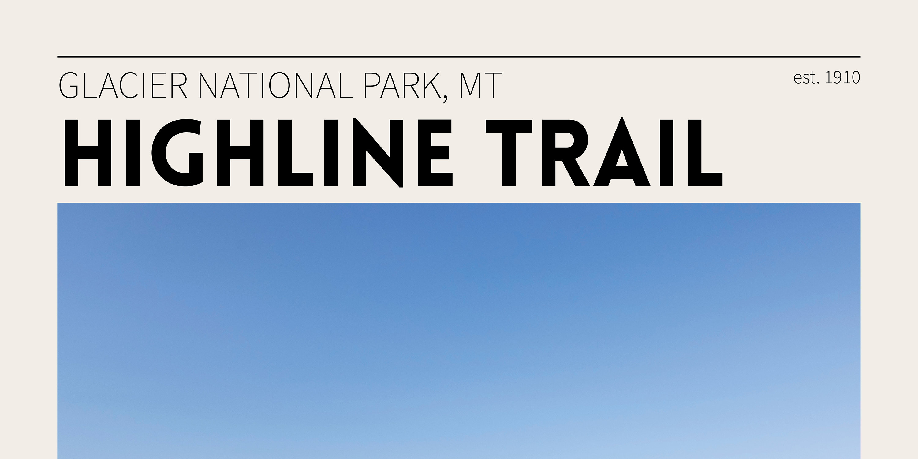 Highline Trail Poster / Glacier National Park / Vintage Travel - Etsy