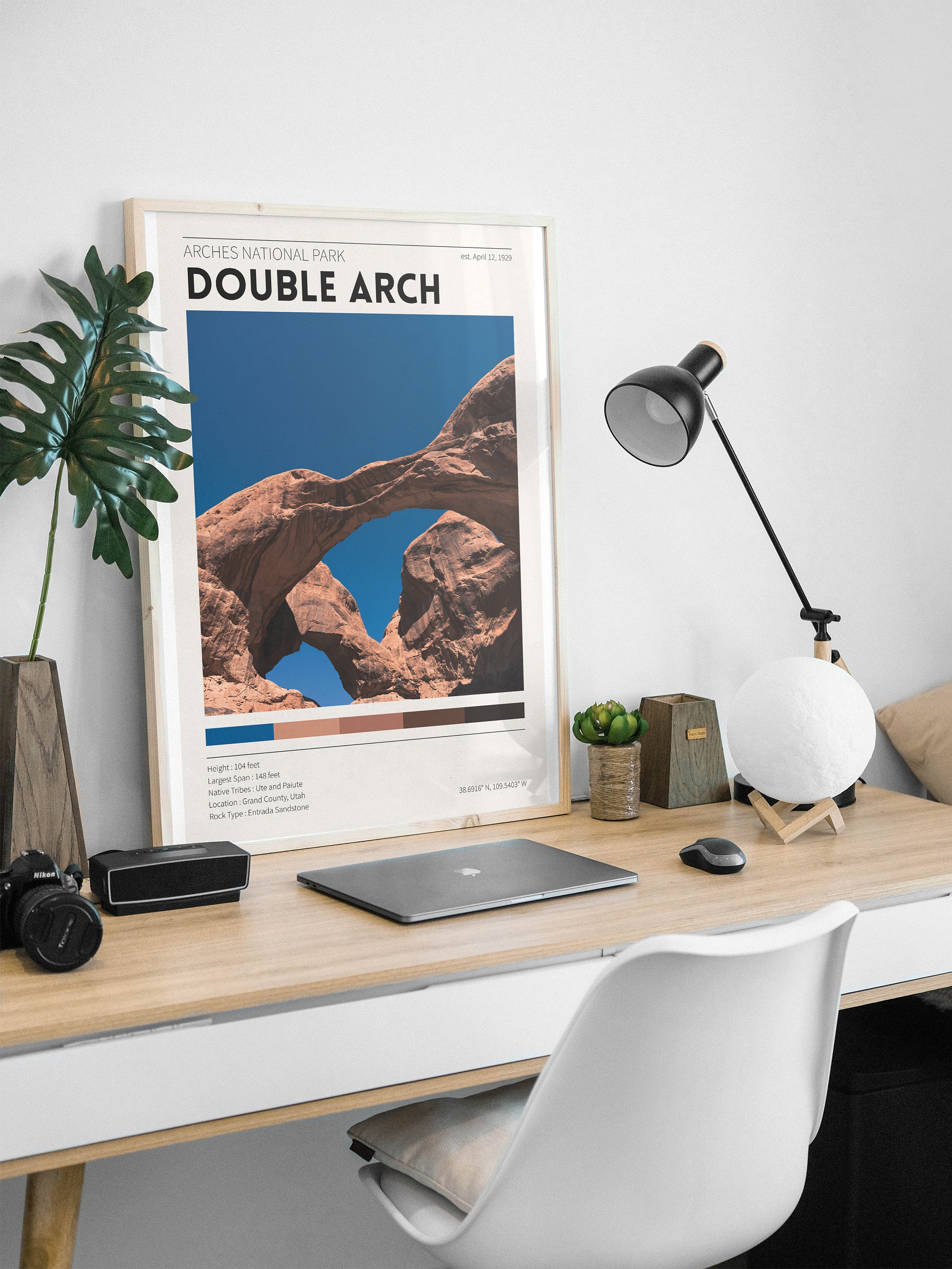 Double Arch / Arches National Park Poster / Utah Photography | Etsy