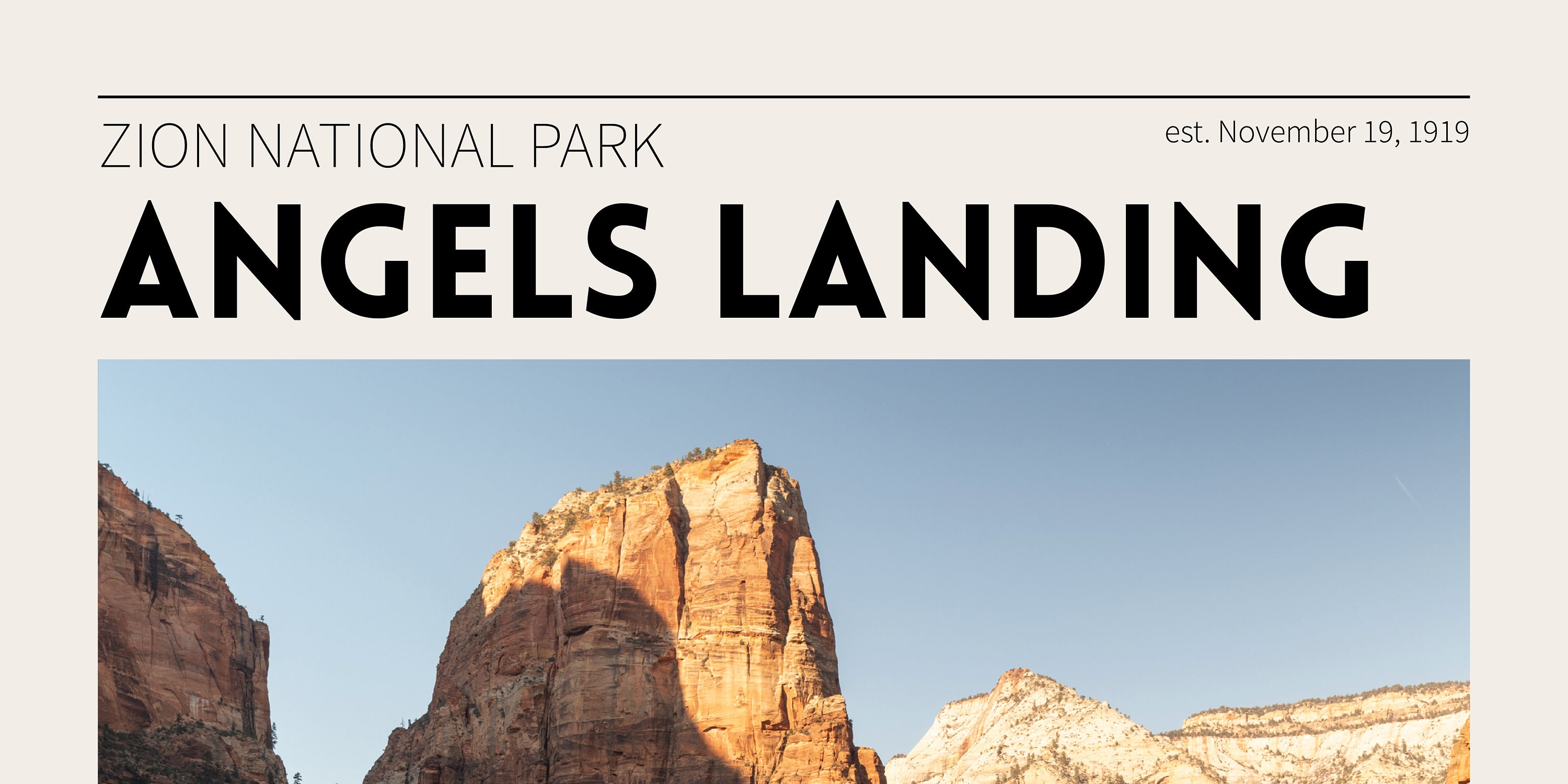 Angels Landing Poster / Zion National Park Trail / Vintage - Etsy