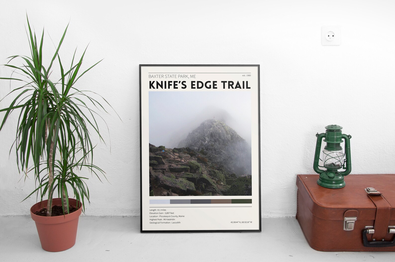 Knife's Edge Trail / Baxter State Park Poster / Maine Travel Poster ...