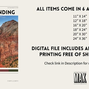 Angels Landing / Zion National Park Poster / Vintage National Park ...