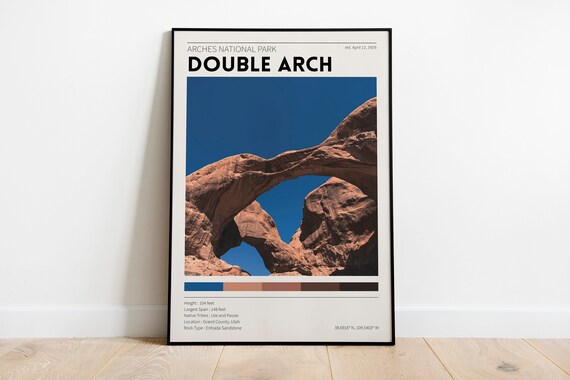 Double Arch / Arches National Park Poster / Utah Photography | Etsy