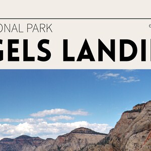 Angels Landing / Zion National Park Poster / Vintage National Park ...