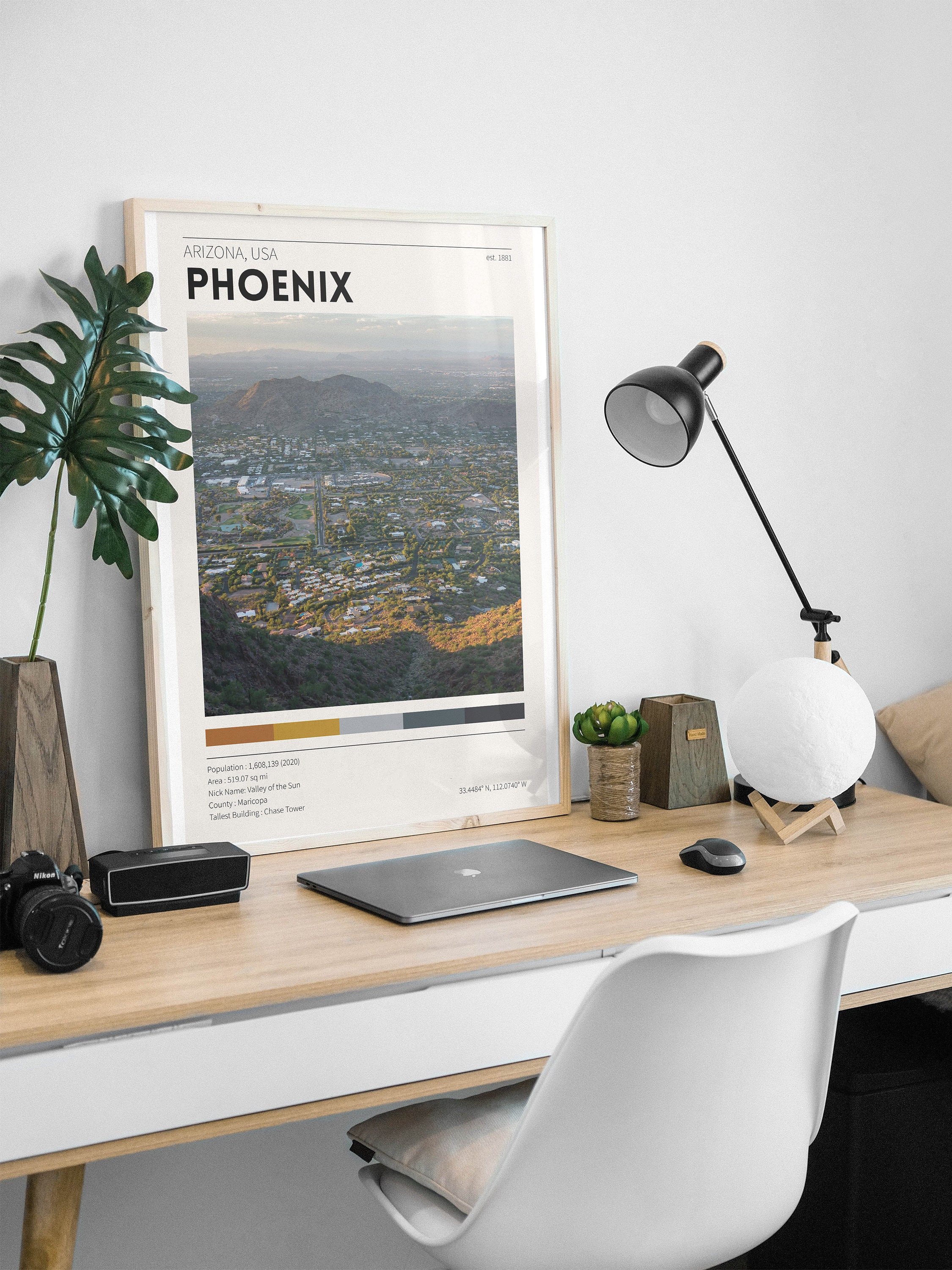 Phoenix Arizona Poster / Camelback Mountain / Vintage Travel - Etsy