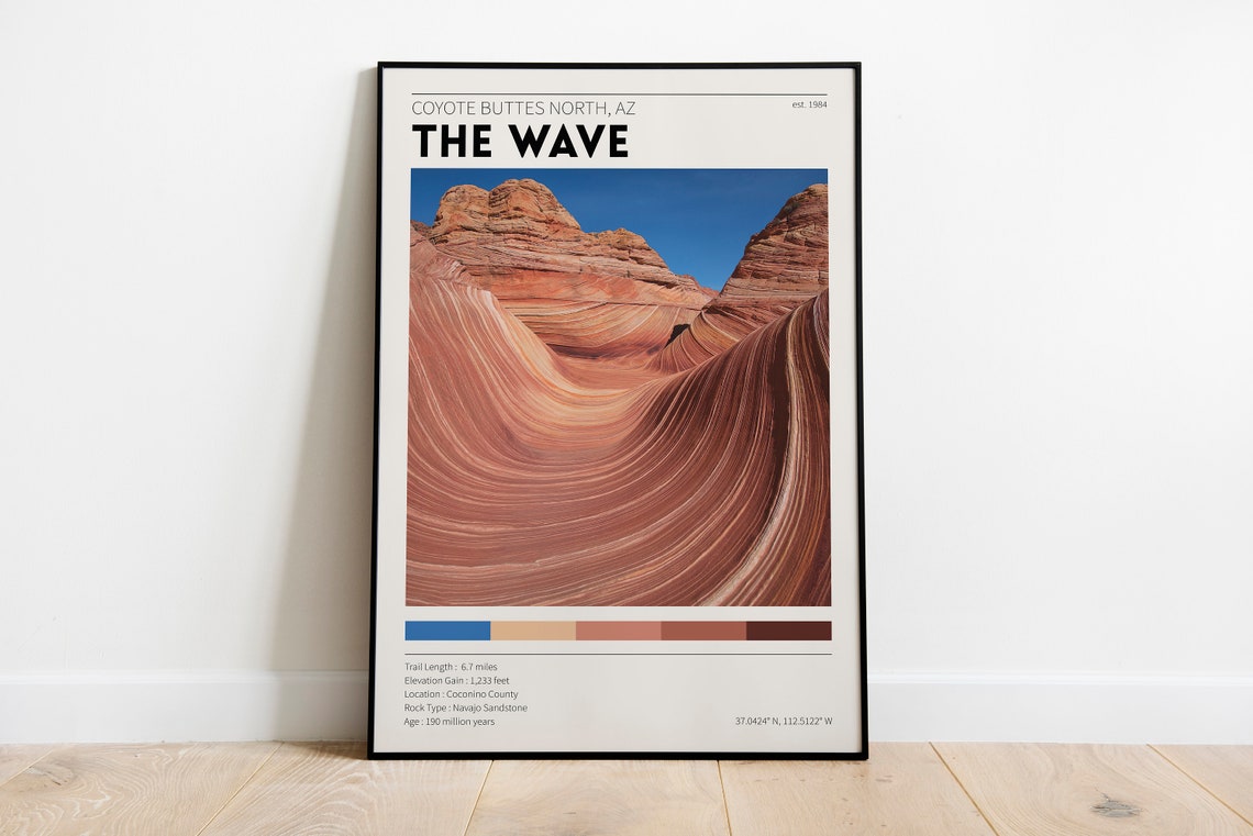 The Wave Trail / Arizona Photography Poster / Paria - Etsy