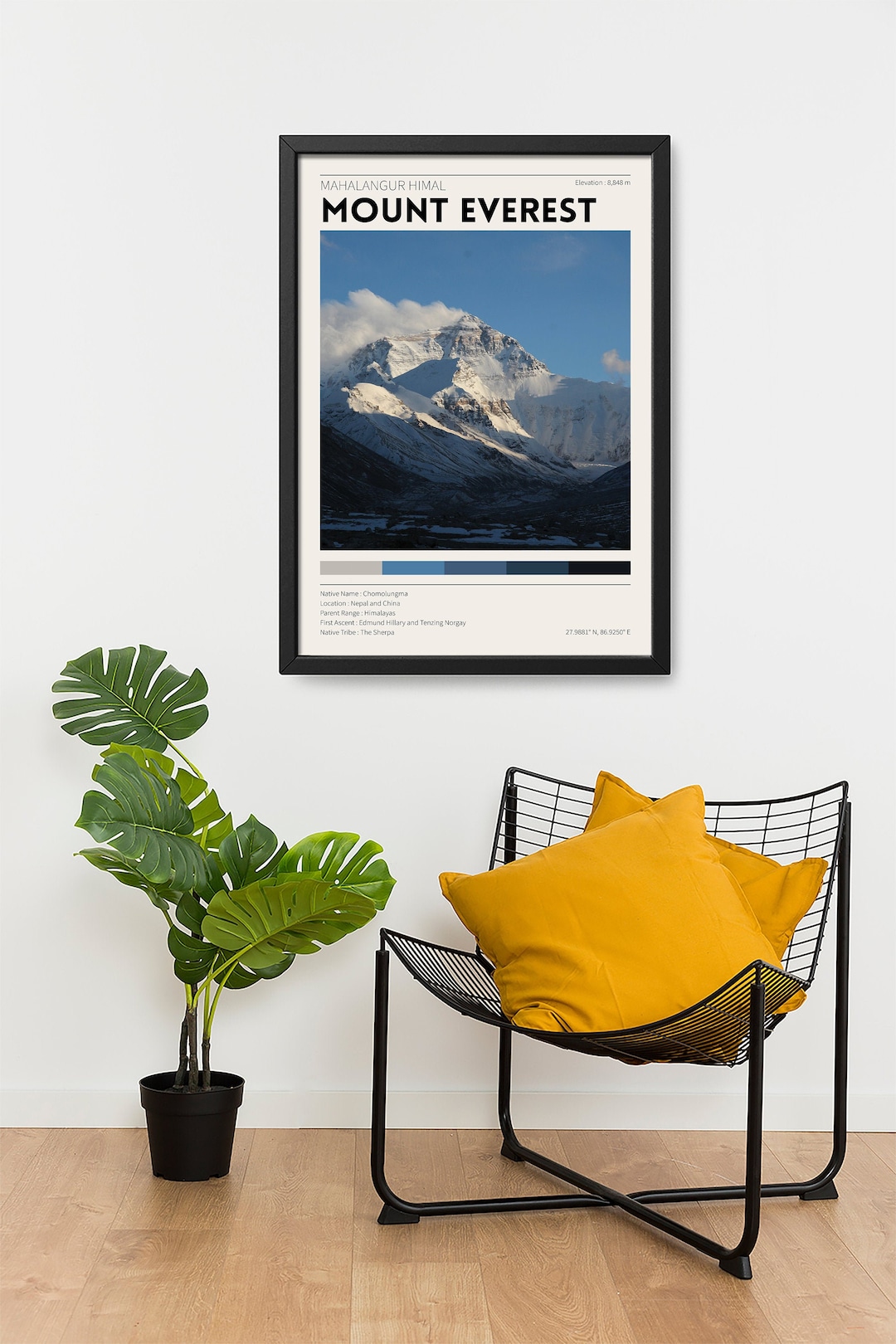 Mount Everest / Himalayan Travel Poster / Nepal and China Photography ...