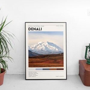 Denali / Denali National Park Poster / Alaska Mountain Travel Print ...