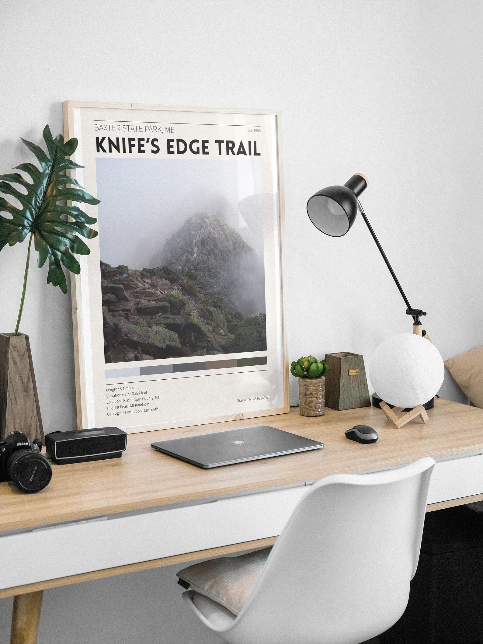 Knife's Edge Trail / Baxter State Park Poster / Maine Travel Poster ...