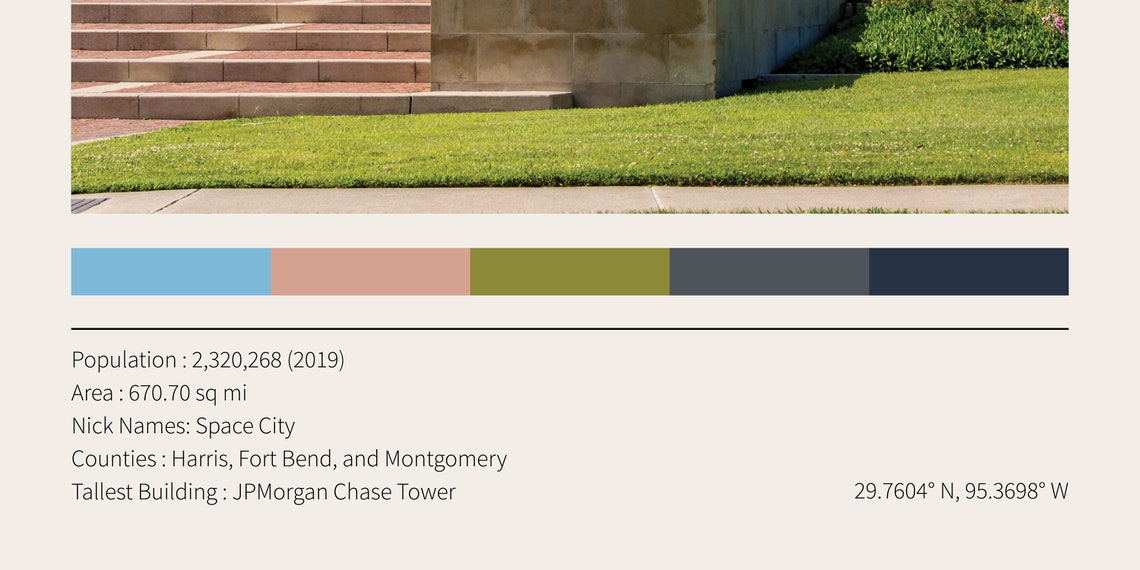 Houston Texas Poster / Sam Houston Statue / Vintage City - Etsy