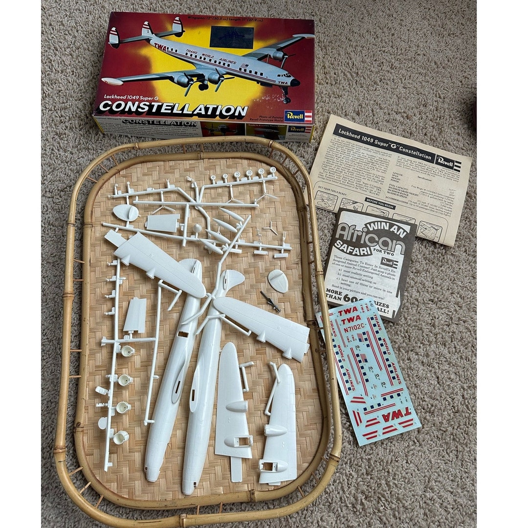 VTG Vintage Lockheed 1049 Super G Constellation Model Plane Kit AS IS ...