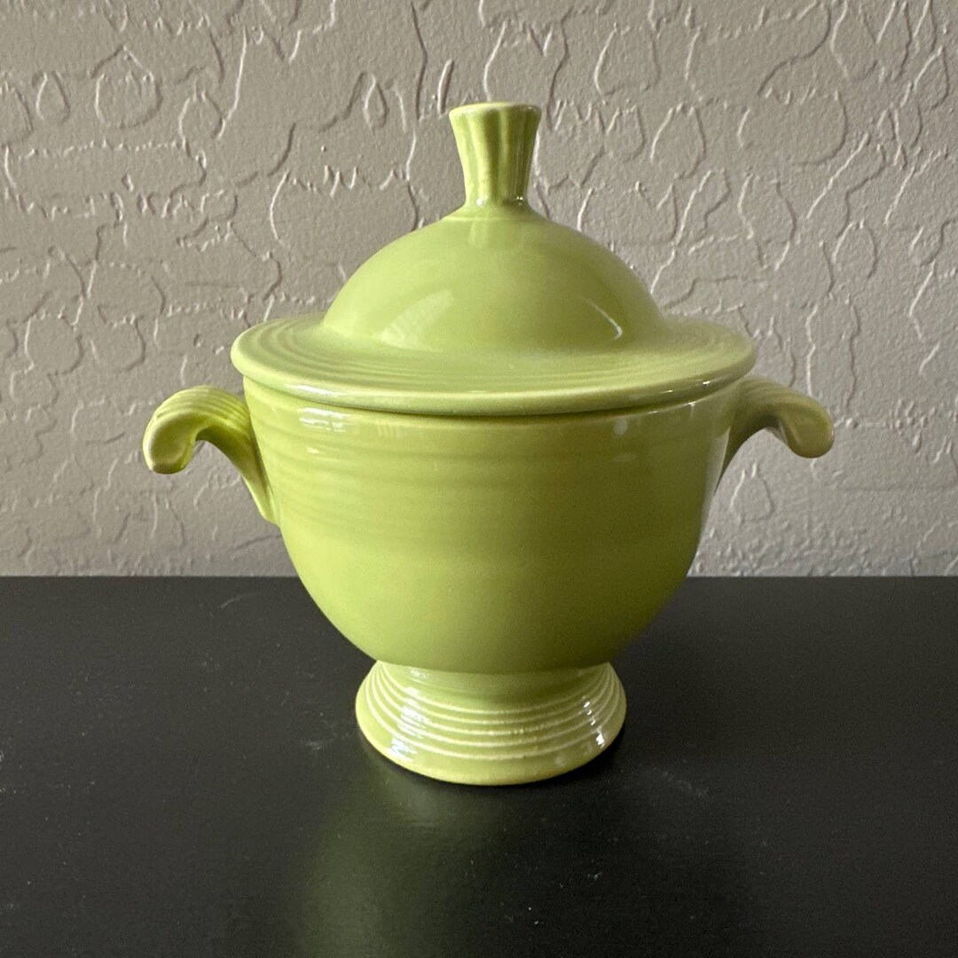 Vintage Vtg Fiesta Ware Chartreuse Sugar Bowl and Lid - Etsy UK