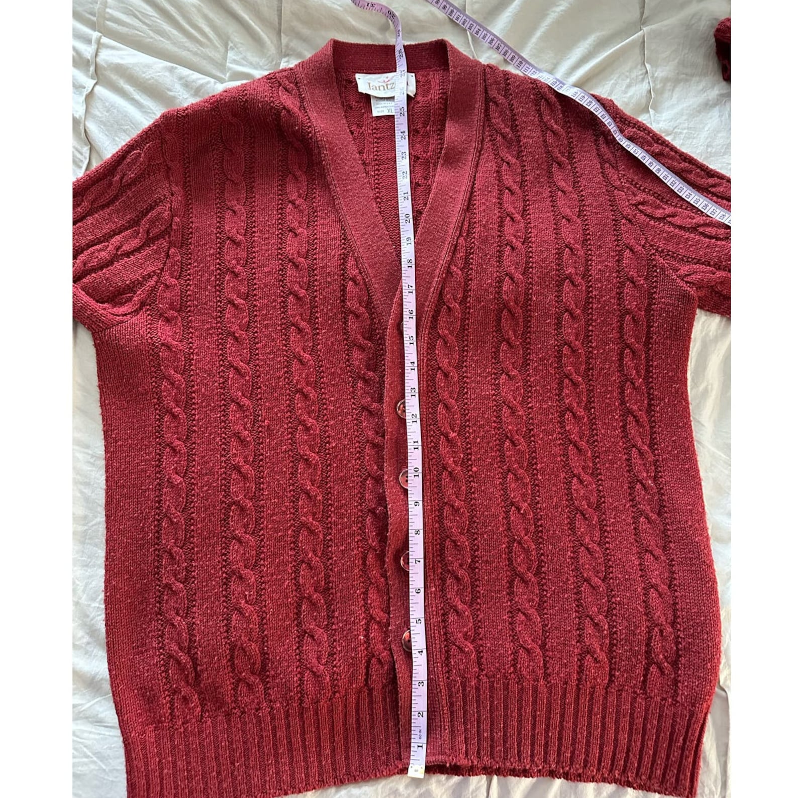 Vintage Brick Red Jantzen Cardigan XL Made in USA - Etsy